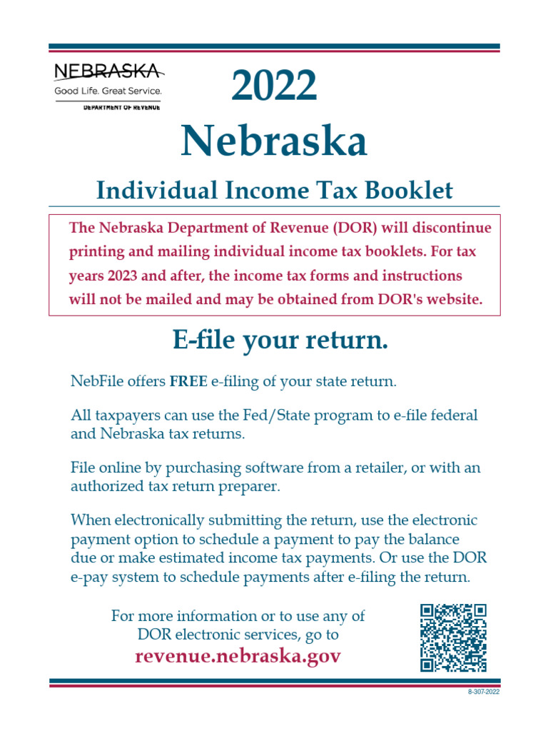 Nebraska Tax E-Filing Guide | PDF | Irs Tax Forms | Tax Deduction
