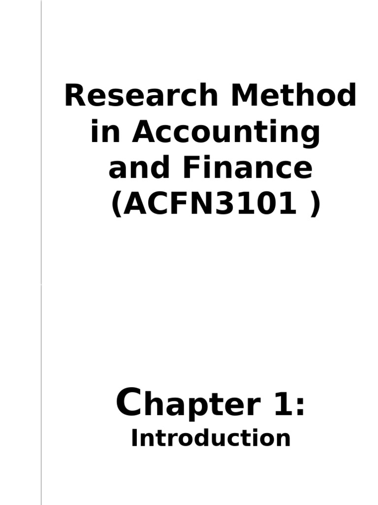 Research chapter 1 | PDF | Theory | Science