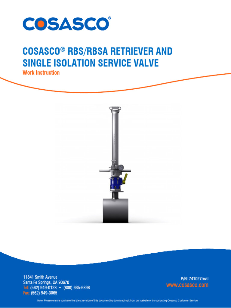 Cosasco Corrosion Coupon Retrieval | PDF | Valve | Safety