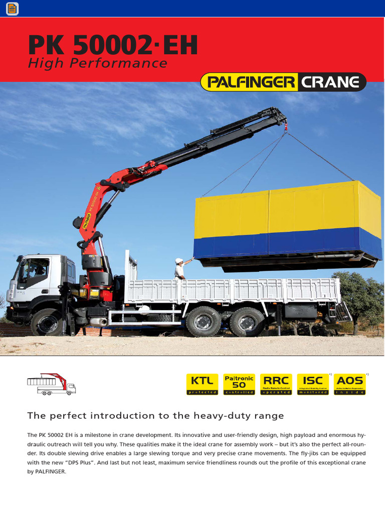 PK 50002 EH Crane Specs & Features | PDF