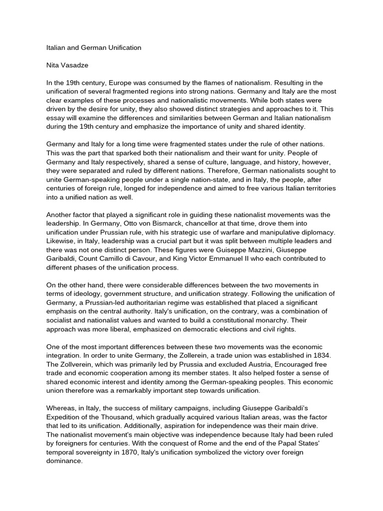 Italian and German Unification | PDF | Nationalism | Italy