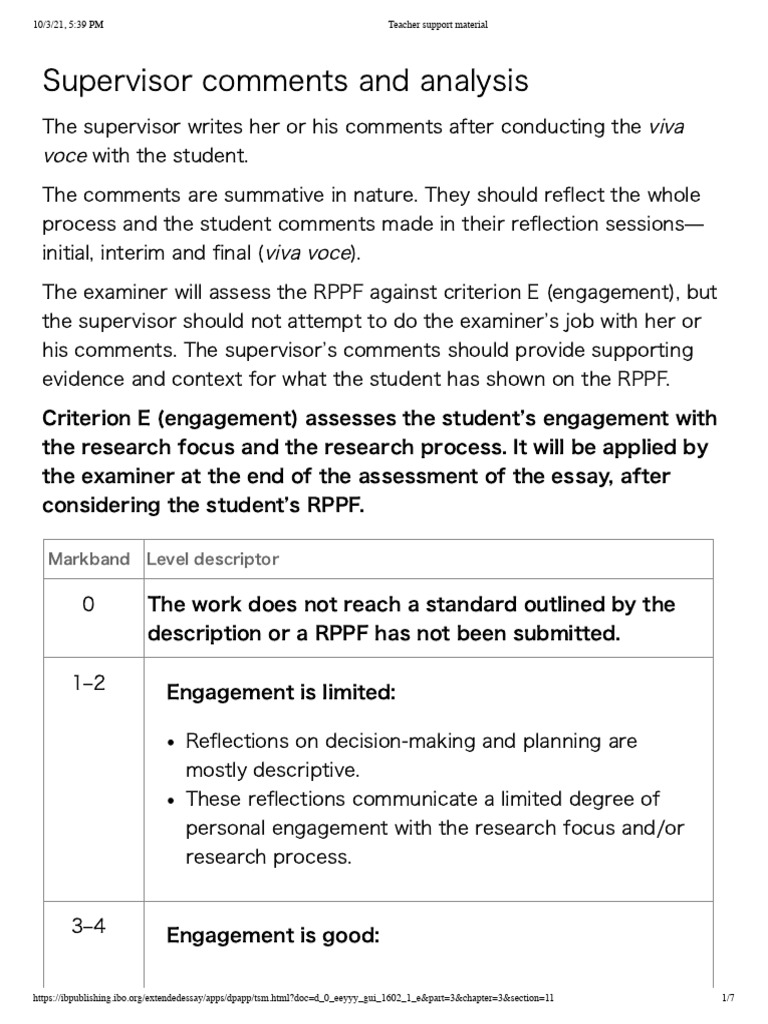 Supervisor Comments Examplars On The EE | PDF | Teachers | Lebanon