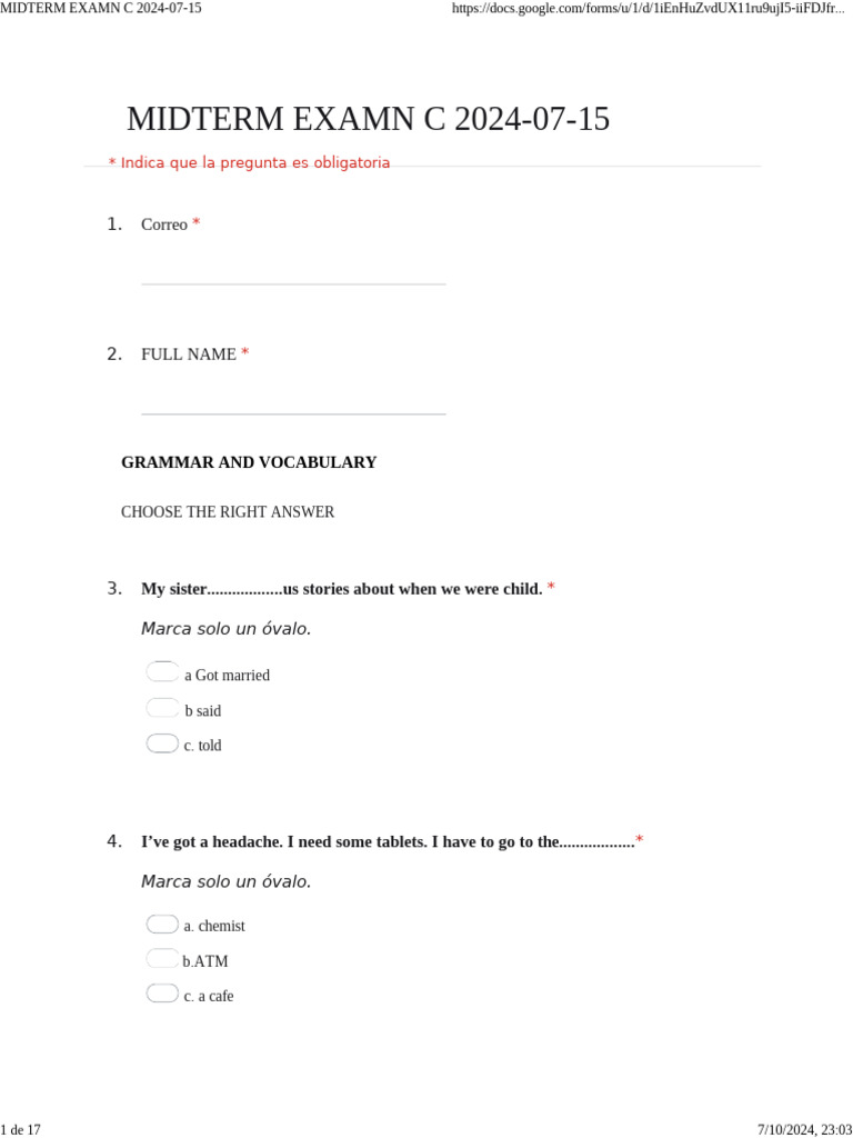Mid Term Examn | PDF | Santa Claus