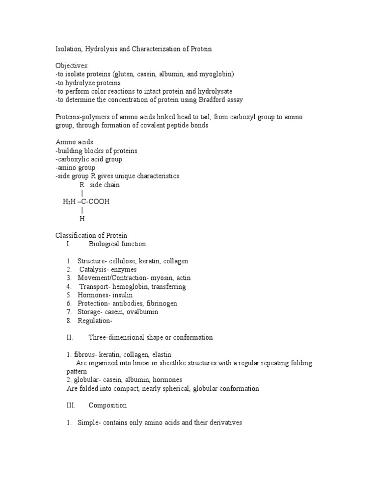 Bio Chem Lab Reviewer | PDF | Hydrolysis | Proteins