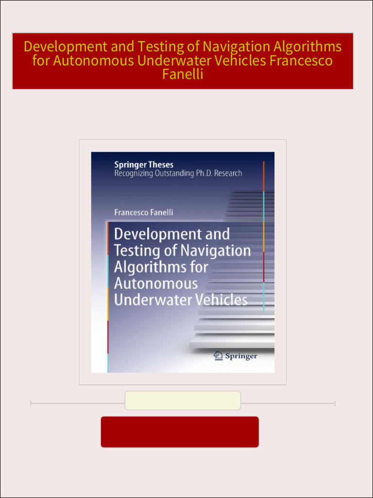 Development And Testing Of Navigation Algorithms For Autonomous 0574