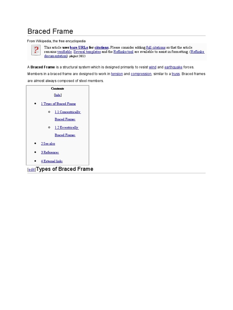 Types of Braced Frame | PDF | Buckling | Framing (Construction)