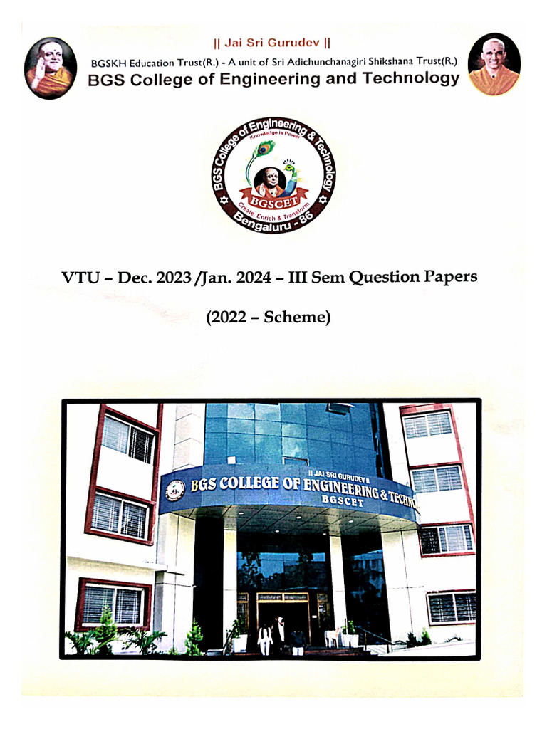 3rd Semester Vtu Question Papers | PDF