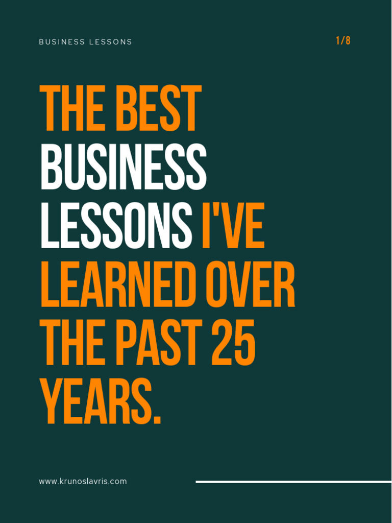 My Business Lessons | PDF