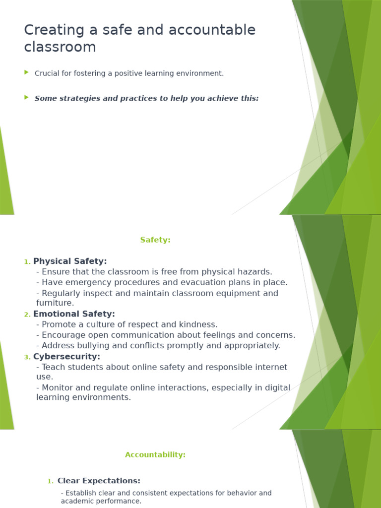 Creating a safe and accountable classroom | PDF | Learning | Goal Setting