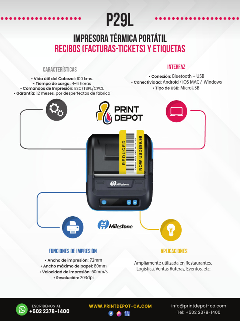 Brochure P29L Impresoras | PDF