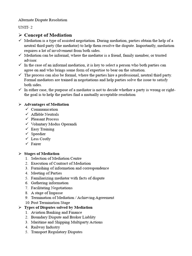 ADR 2 | PDF | Mediation | Alternative Dispute Resolution