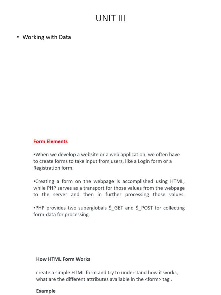 Unit III Updated | PDF | Php | Computer Programming