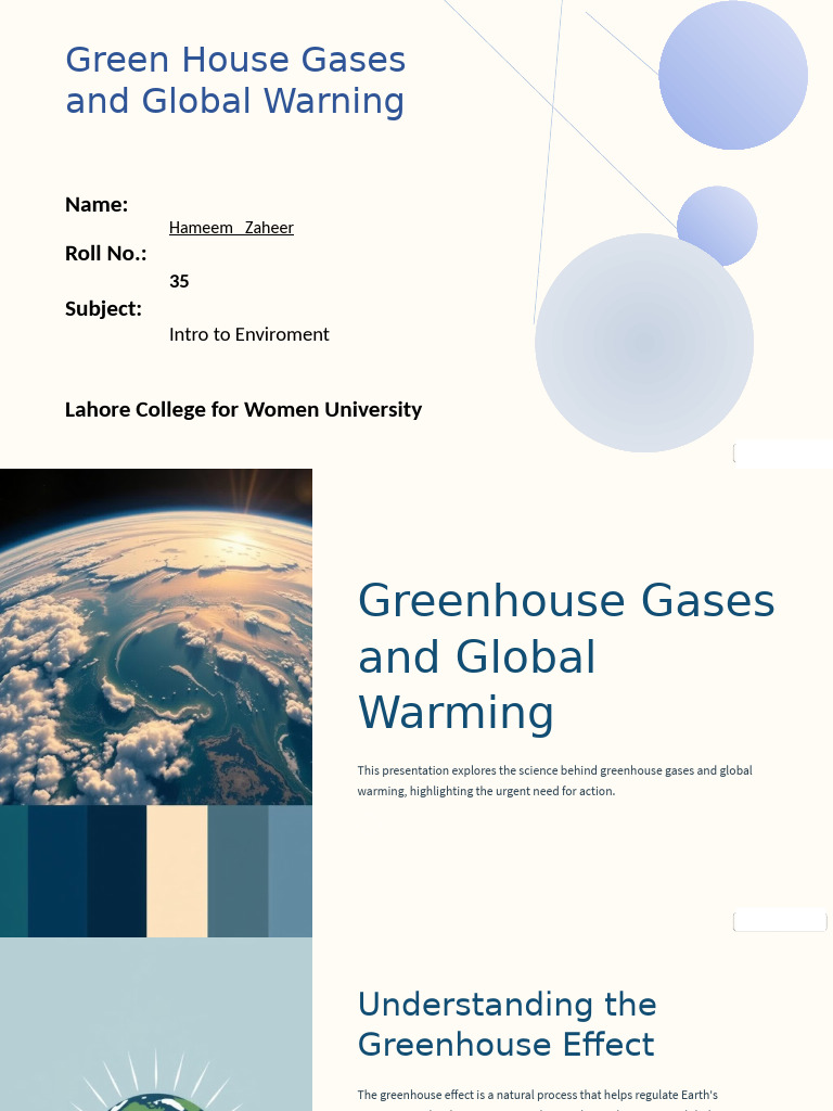 Greenhouse Gases and Global Warming | PDF | Climate Change | Greenhouse ...