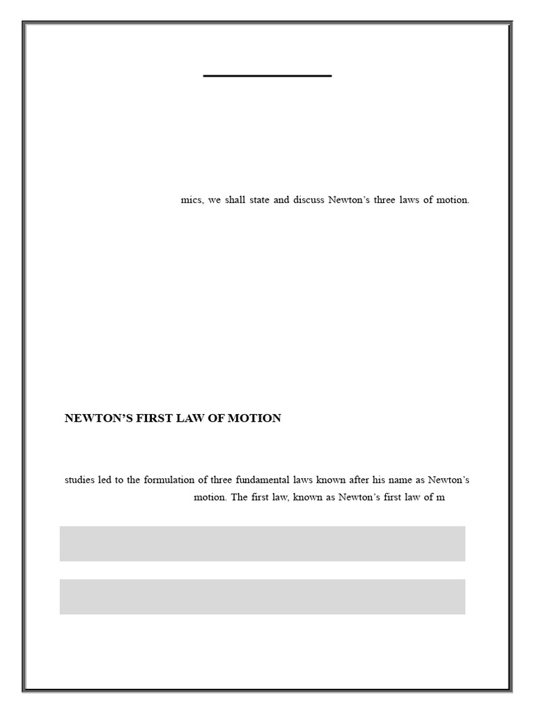 Laws of Motion | PDF | Force | Newton's Laws Of Motion