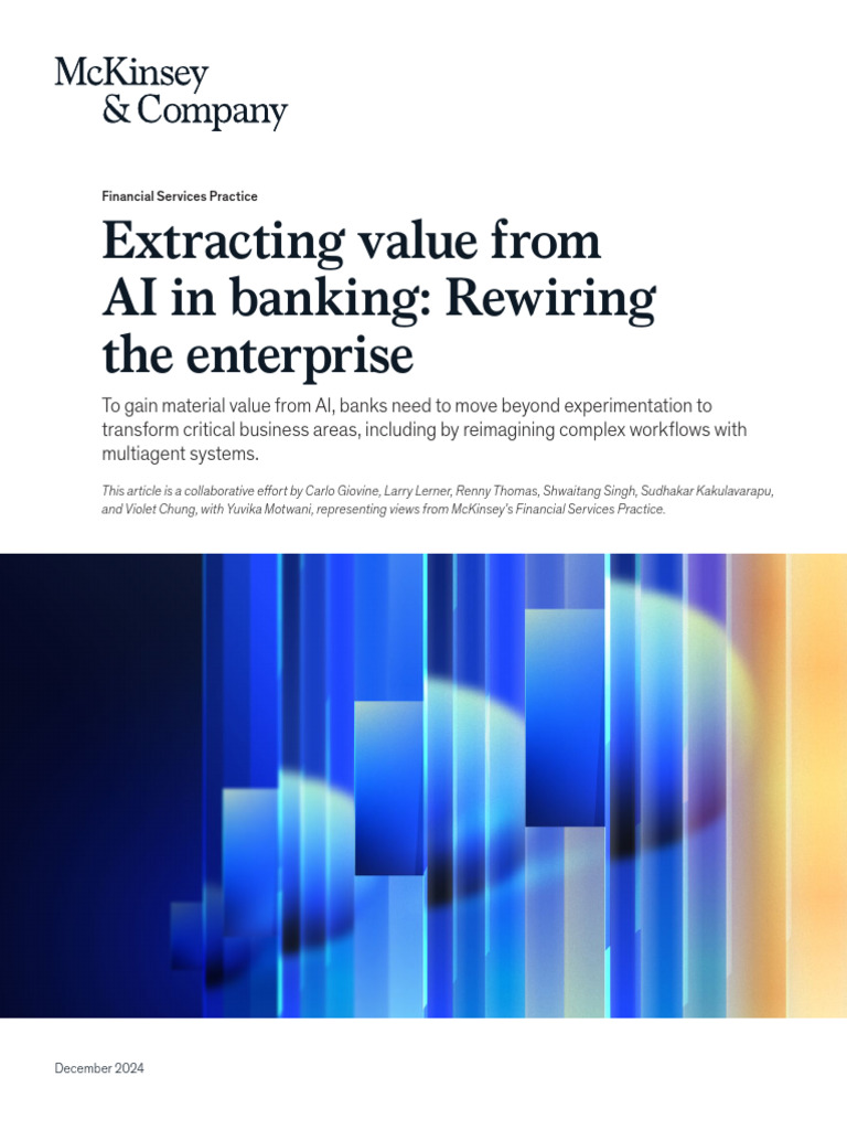 Extracting Value From Ai in Banking Rewiring The Enterprise | PDF | Artificial Intelligence ...