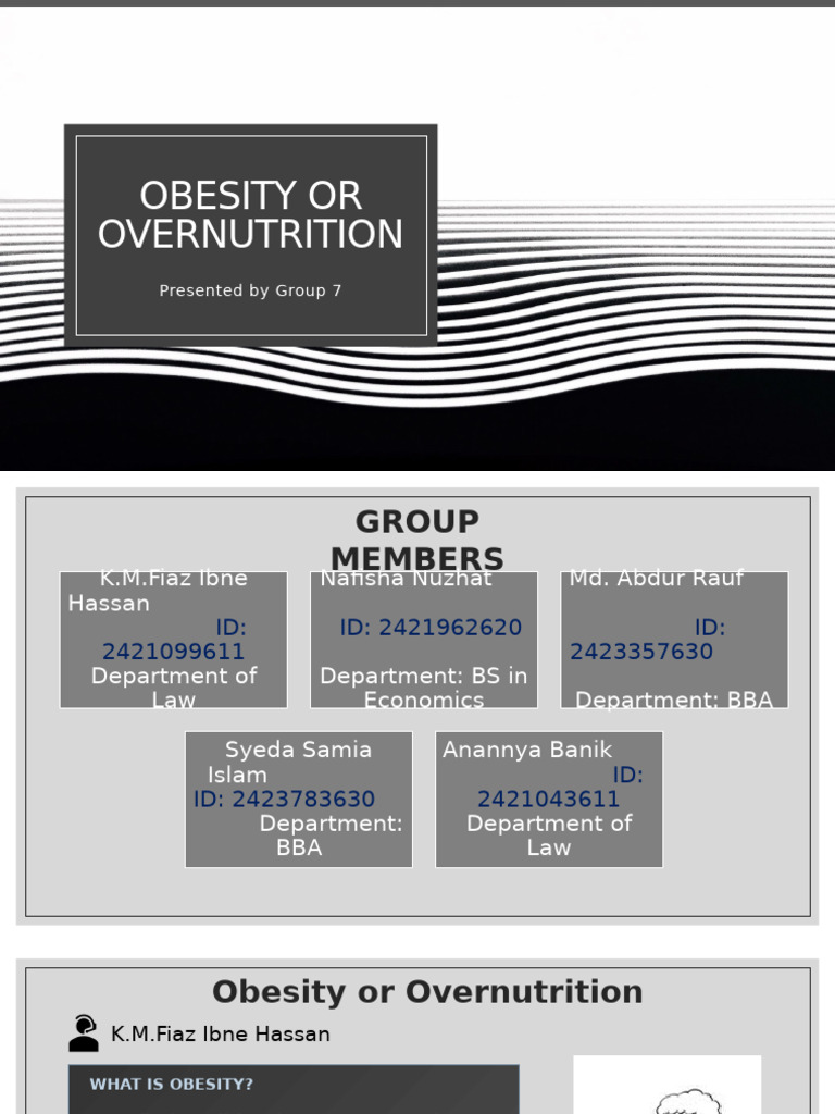 Consequences of Overnutrition and Obesity | PDF | Obesity | Malnutrition