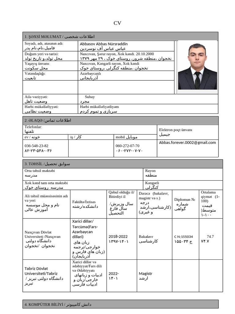 Abbas Cv | PDF