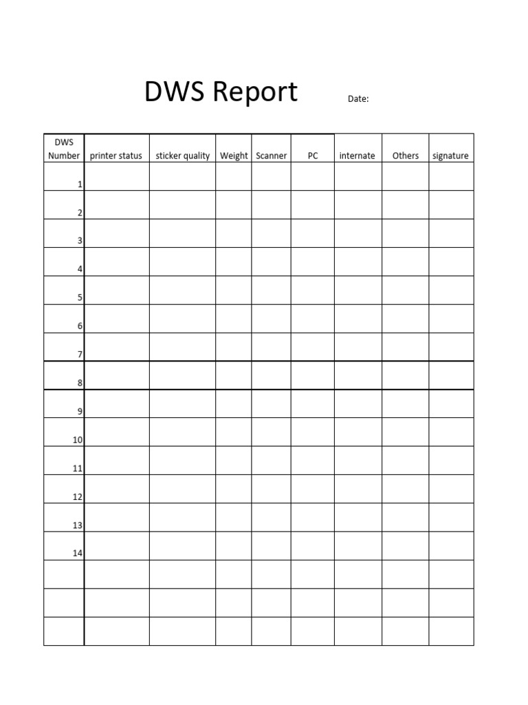 DWS Report: Printer and Scanner Status | PDF