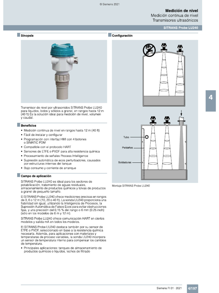FT Sitrans Probe Lu240 | PDF