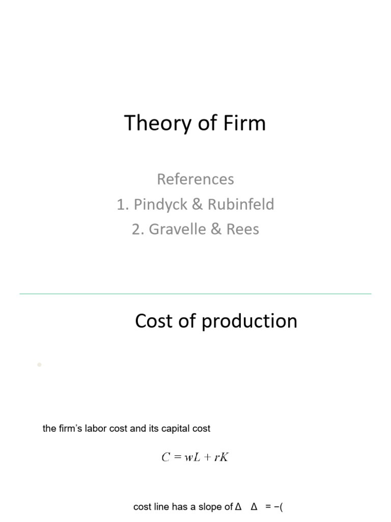 Theory of firm (3) | PDF | Production And Manufacturing | Business ...
