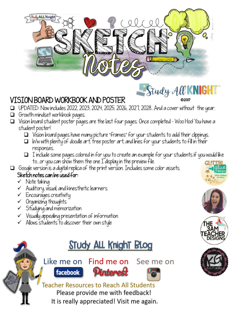 Vision Board Workbook for Students | PDF | Computing
