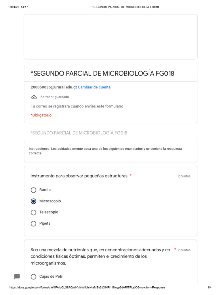 Segundo Parcial de Microbiología FG018 | PDF | Esterilización ...