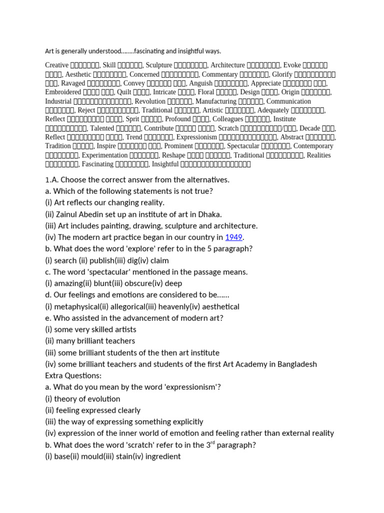 Art and CraftL3 Part1 | PDF | The Arts