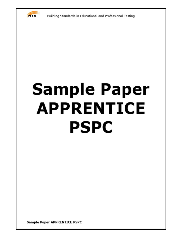 Apprentice PSPC Sample Test | PDF