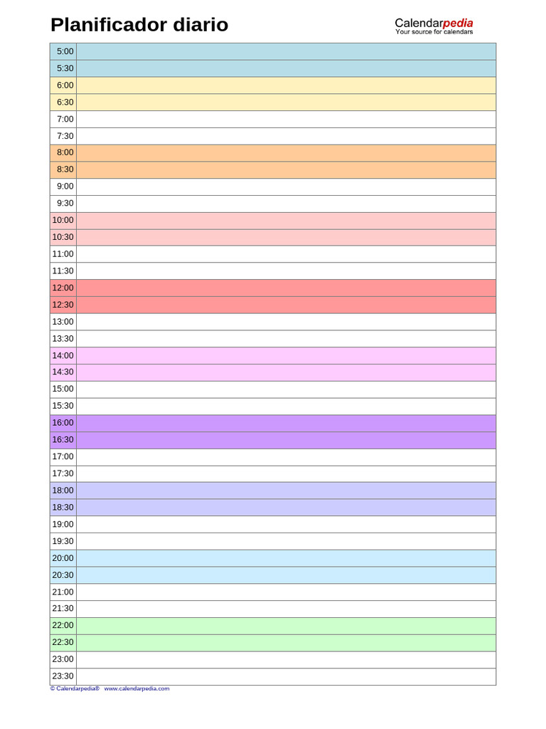 Horario Diario en Español | PDF