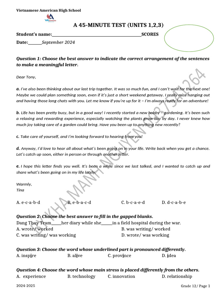 Tieng Anh 12 UNITS 123 GLOBAL SUCCESS | PDF | Waste | Reuse