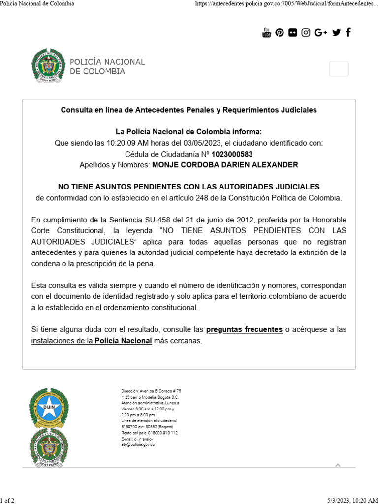 Combinar 3 de Mayo de 2023 | PDF | Documento de identidad | Colombia