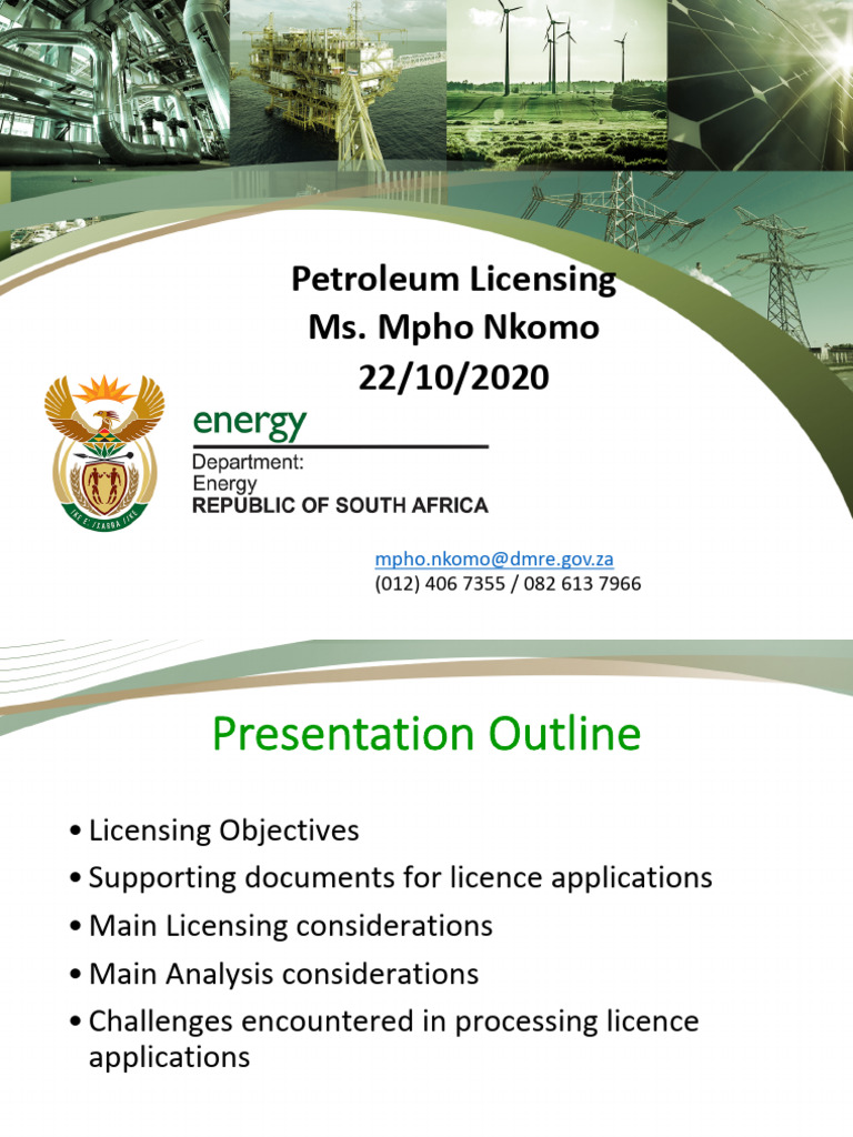 Petroleum Licensing Presentation 22 Oct 2020 | PDF | License | Economies