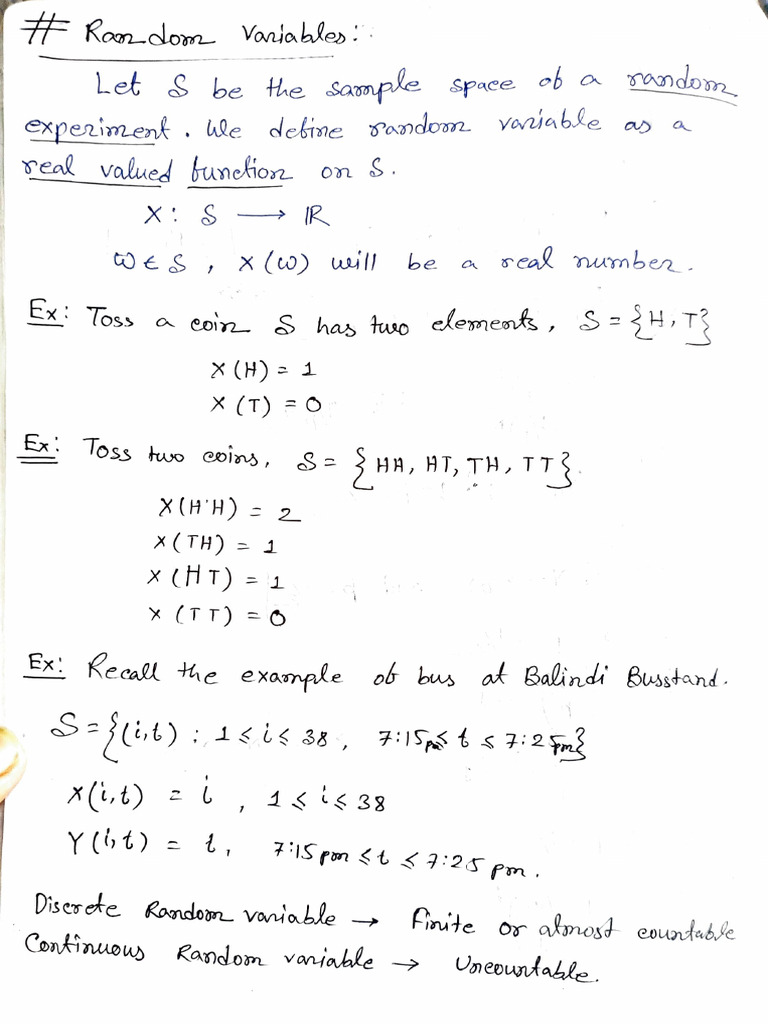 Understanding Random Variables | PDF | Probability Theory | Probability