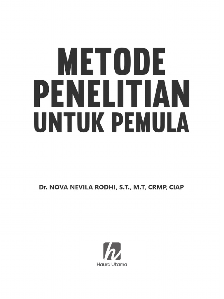 Buku Metode Penelitian Untuk Pemula | PDF