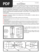 Wave Optics Notes For Class 12 | PDF | Art | Science & Mathematics