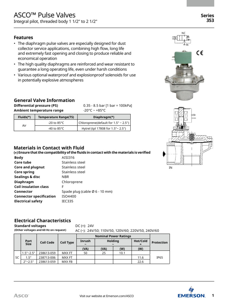 Catalog Series 353 Integral Pilot Ss Dual Stage Asco Apac en 9666258 ...