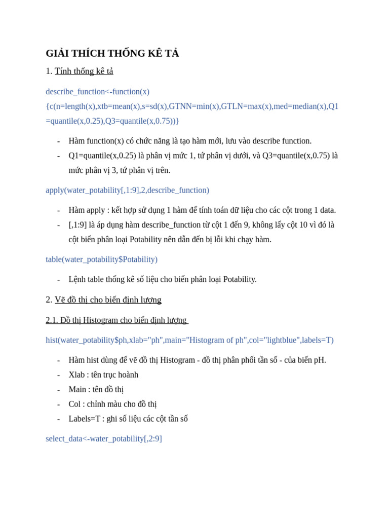 Giai Thich Code Thong Ke Ta | PDF