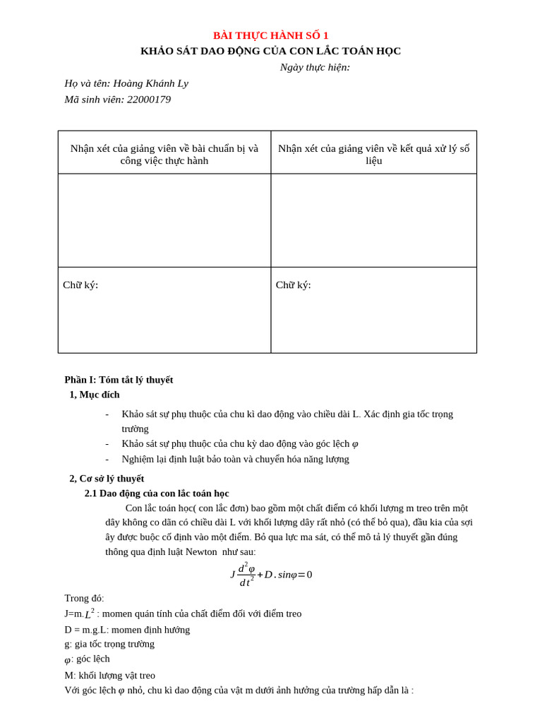 BÀI THỰC HÀNH vldc SỐ 1 | PDF