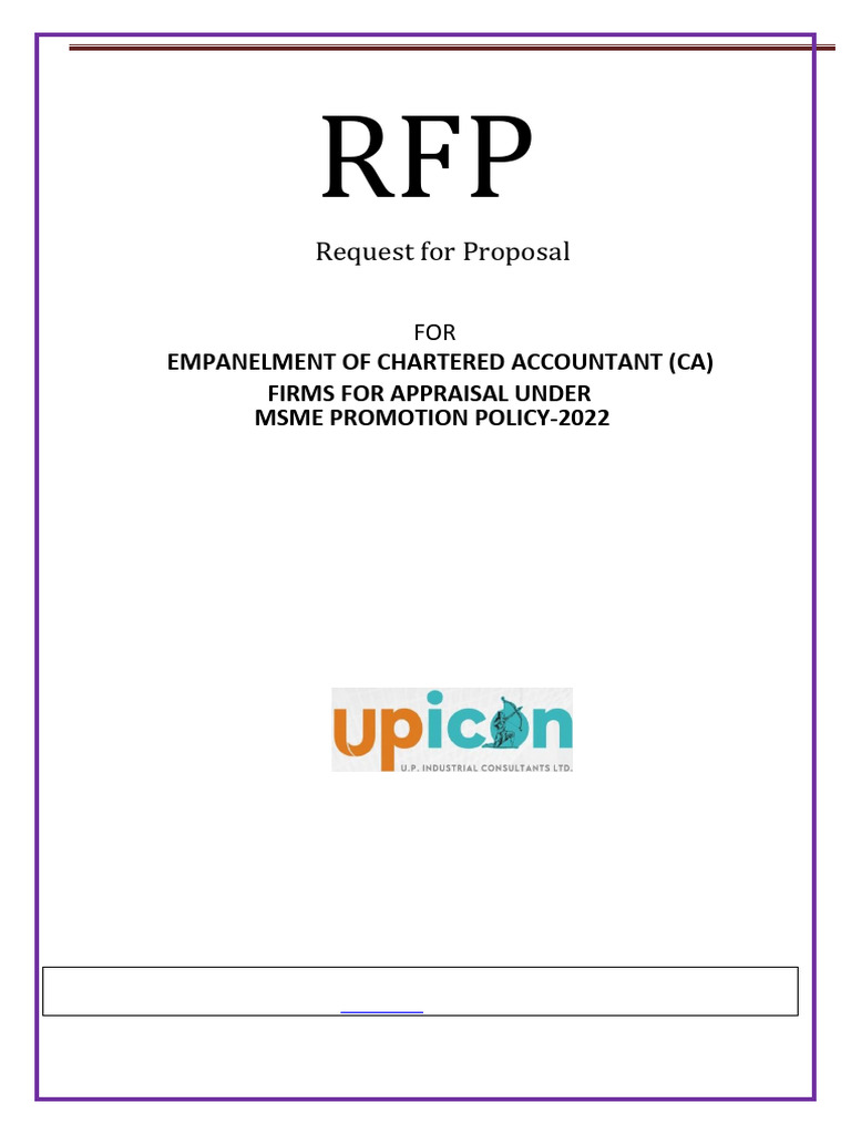RFP-CA-final | PDF | Request For Proposal | Tort