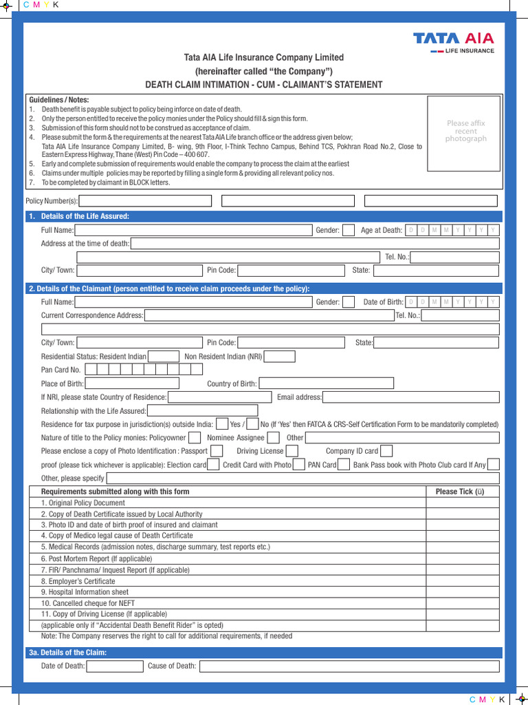 Claim Form for Beneficiaries | PDF | Cheque | Life Insurance