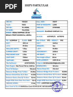 Ship Particulars | PDF | Ships | Tonnage