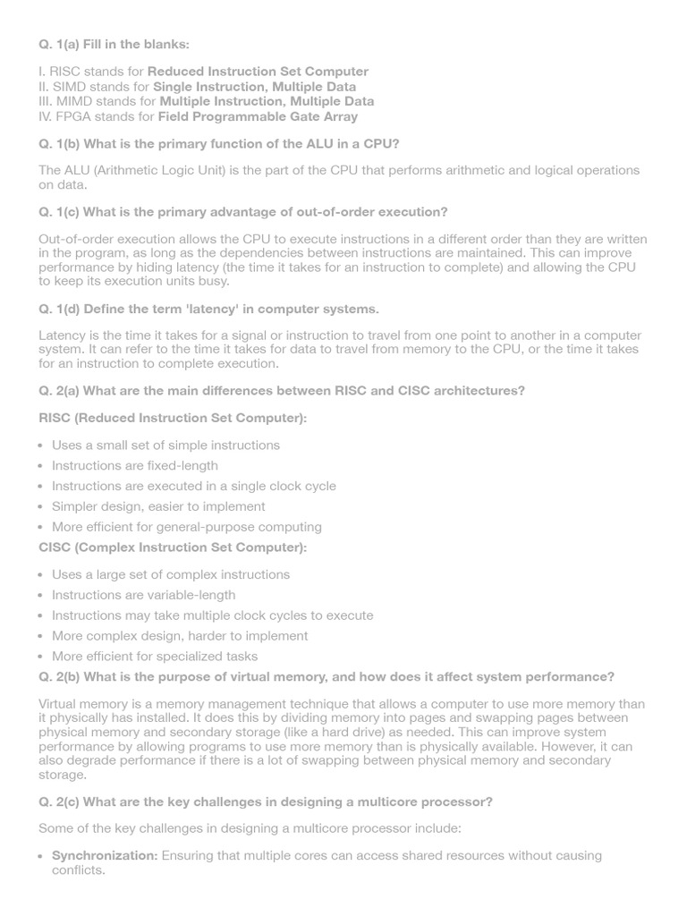 Computer Architecture Concepts Explained | PDF | Central Processing Unit | Multi Core Processor