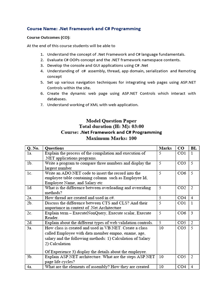 Net-Framework-and-C-Programming | PDF | C Sharp (Programming Language ... Net-Framework-and-C-Programming | PDF | C Sharp (Programming Language ...