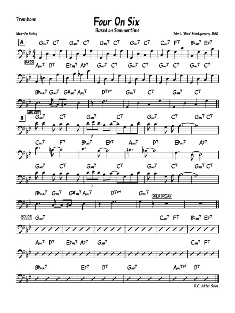 Four On Six TBN Revision | PDF | Musical Instruments