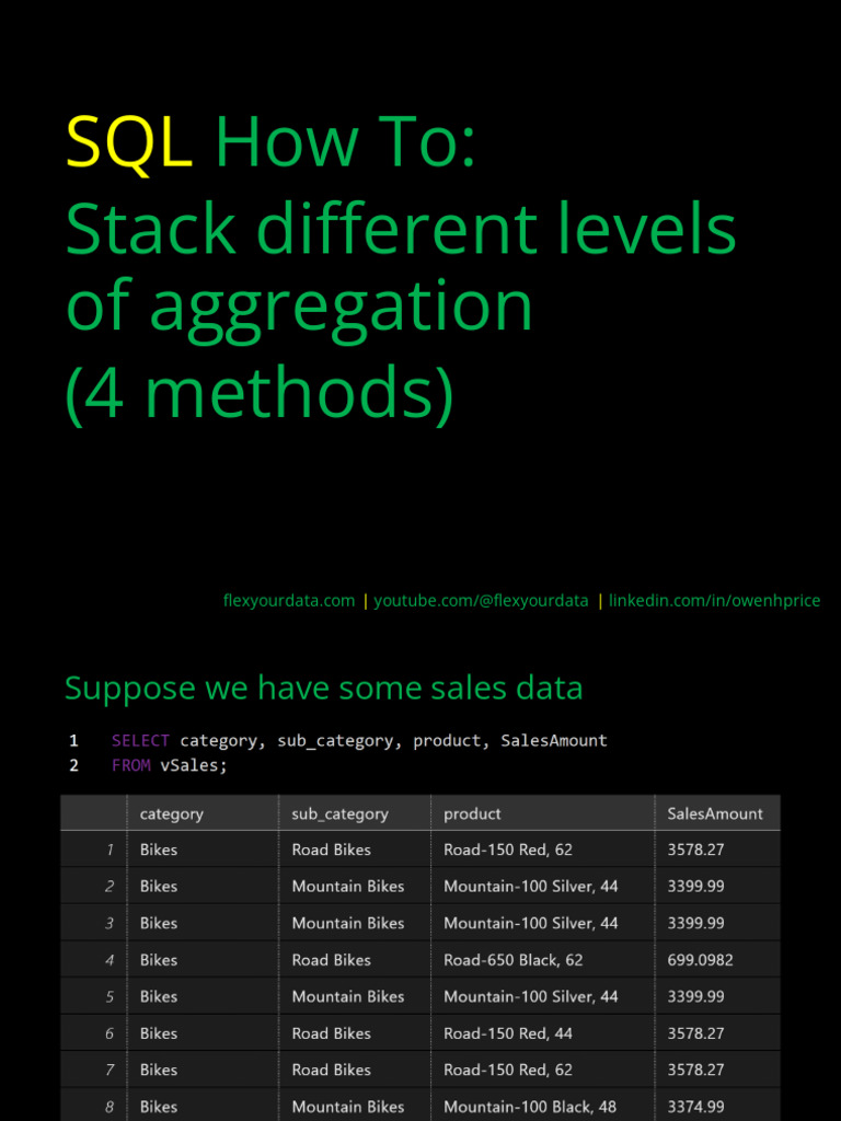 SQL_Stacked_Aggregates_1714621411 | PDF | Software Engineering | Computing