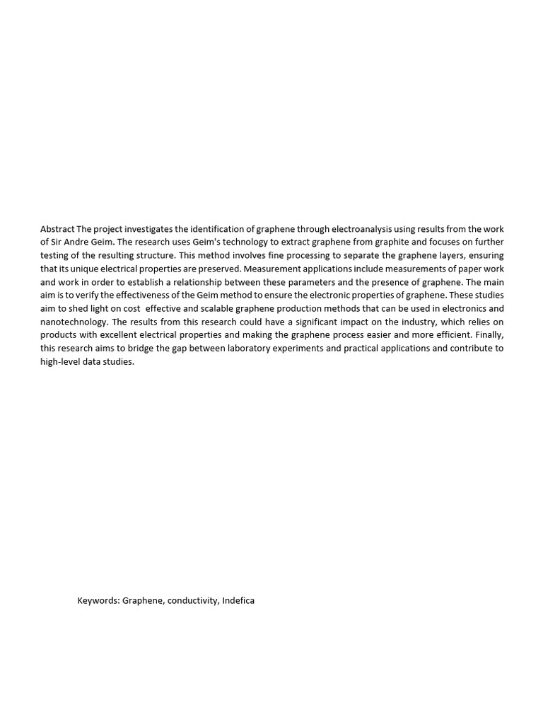 Graphene Electrical Conductivity Analysis | PDF | Graphene | Electrical ...