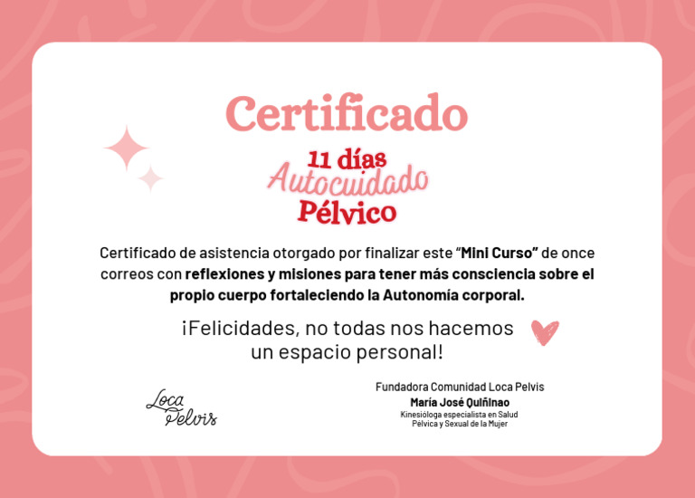 Certificado Mini Curso 11 Dias | PDF