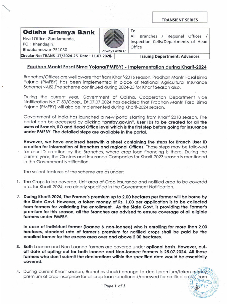 PMFBY TRANS_17_11-07-2024 | PDF