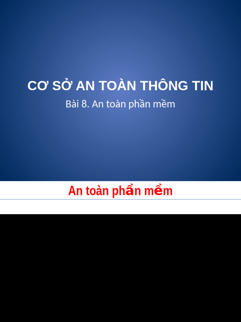 CSATTT2016.AT10.Bai 08 An Toan Phan Mem | PDF