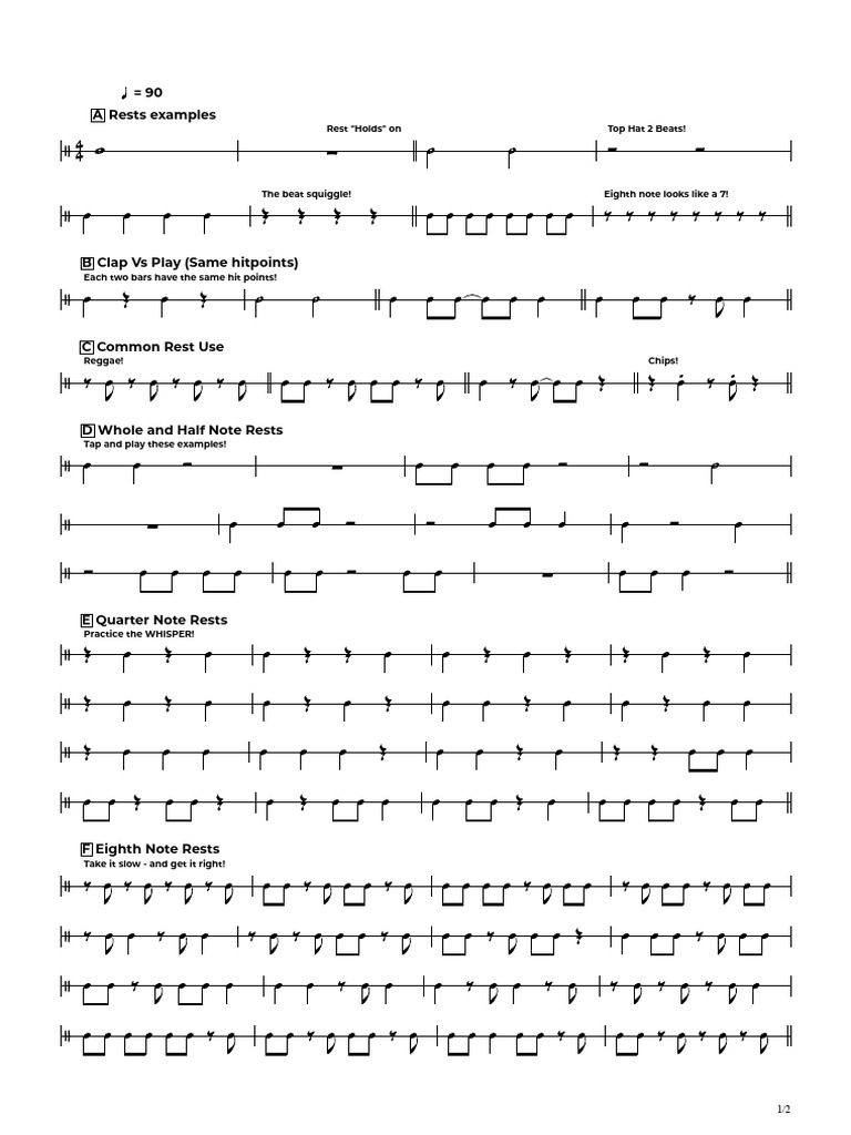 Rhythm Reading Practice | PDF